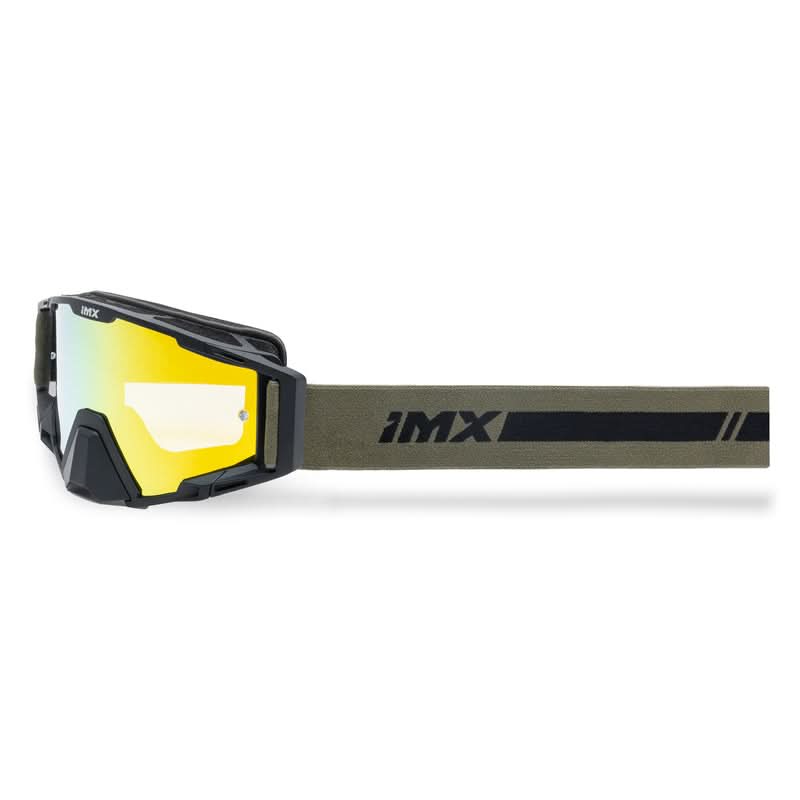 Gogle Imx Racing Sand Black Mat Brown Orange Mirror + Clear Glass